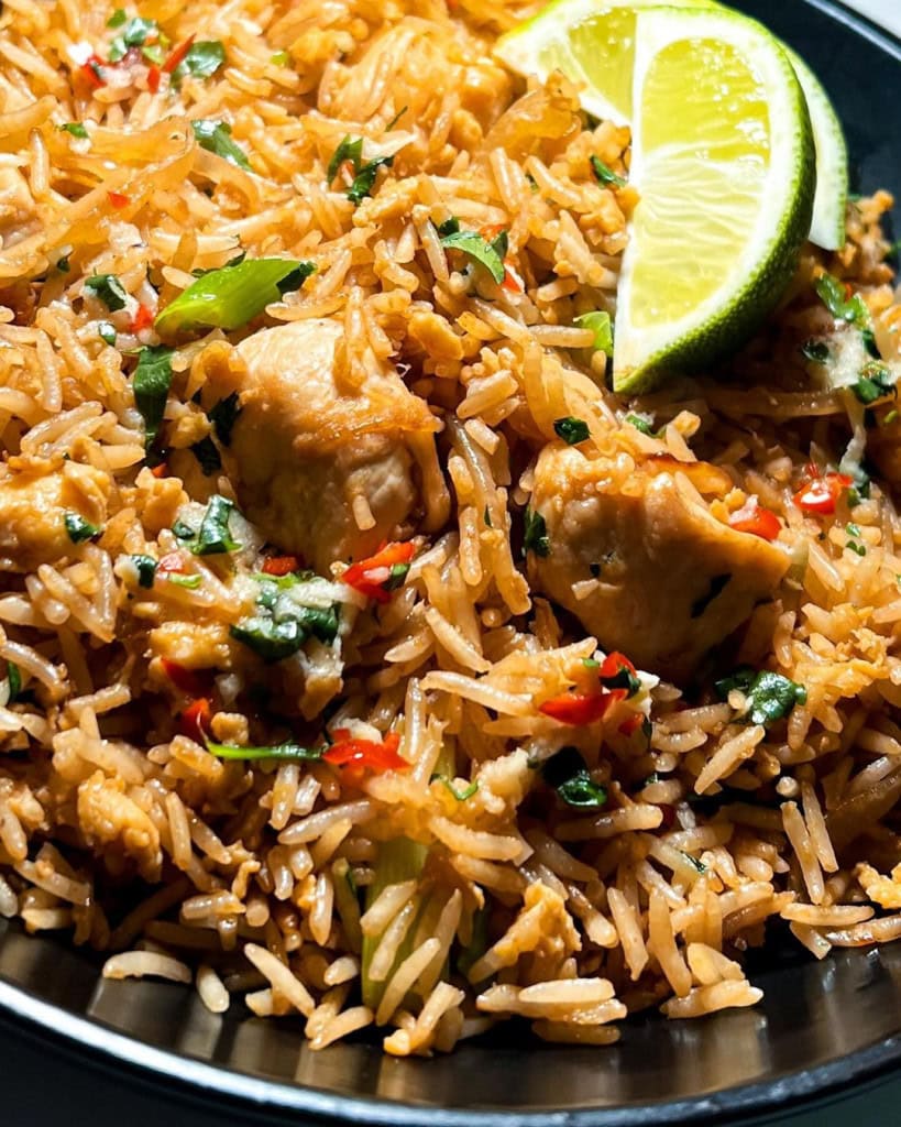 Thai-Inspired Chicken Fried Rice (aka, Khao Pad Gai)