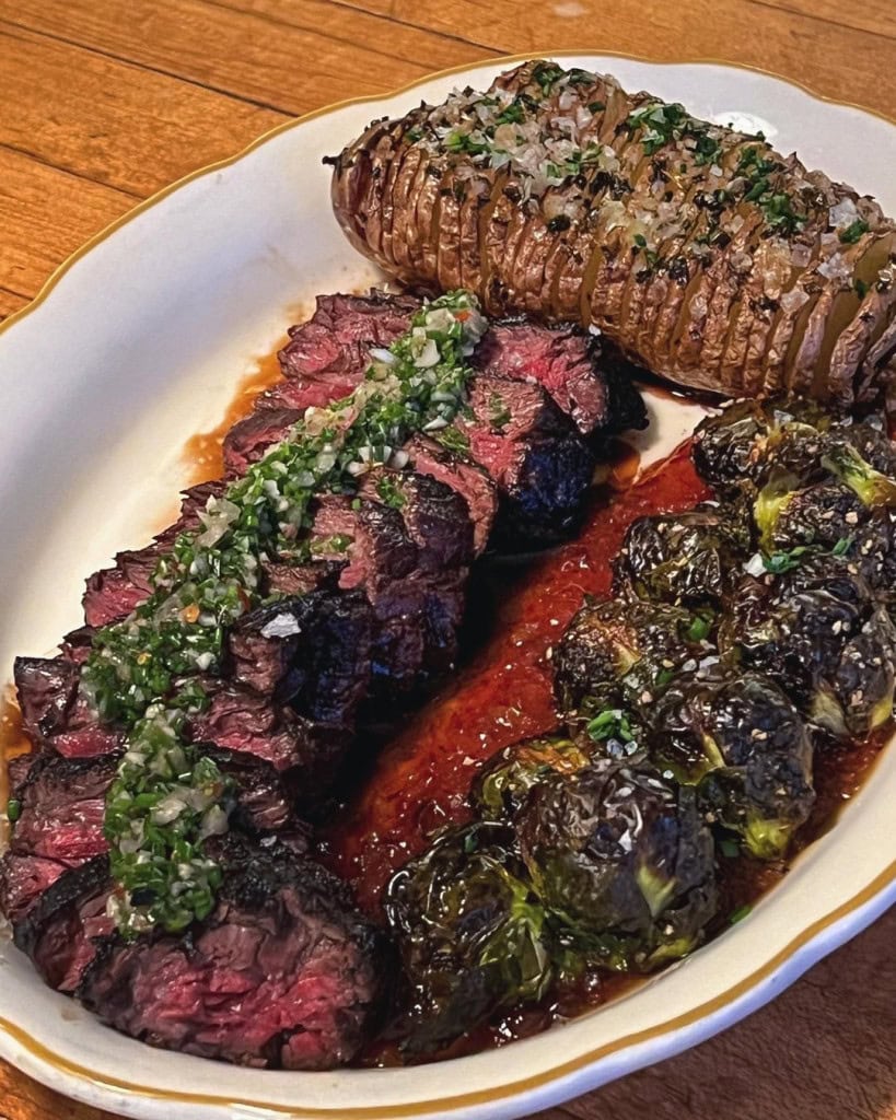 Chimichurri-Marinated Hanger Steak